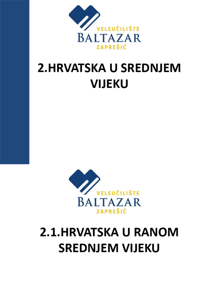 Hrvatska U Srednjem Vijeku | PDF