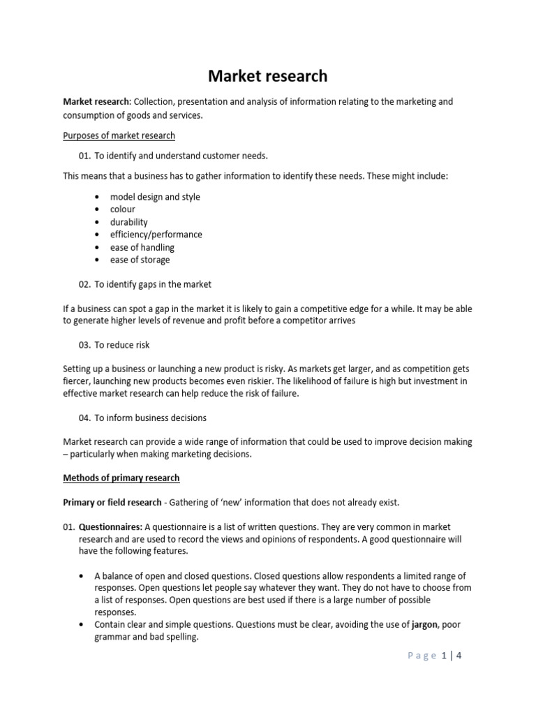 Lesson 33 Market research | PDF | Marketing Research | Focus Group