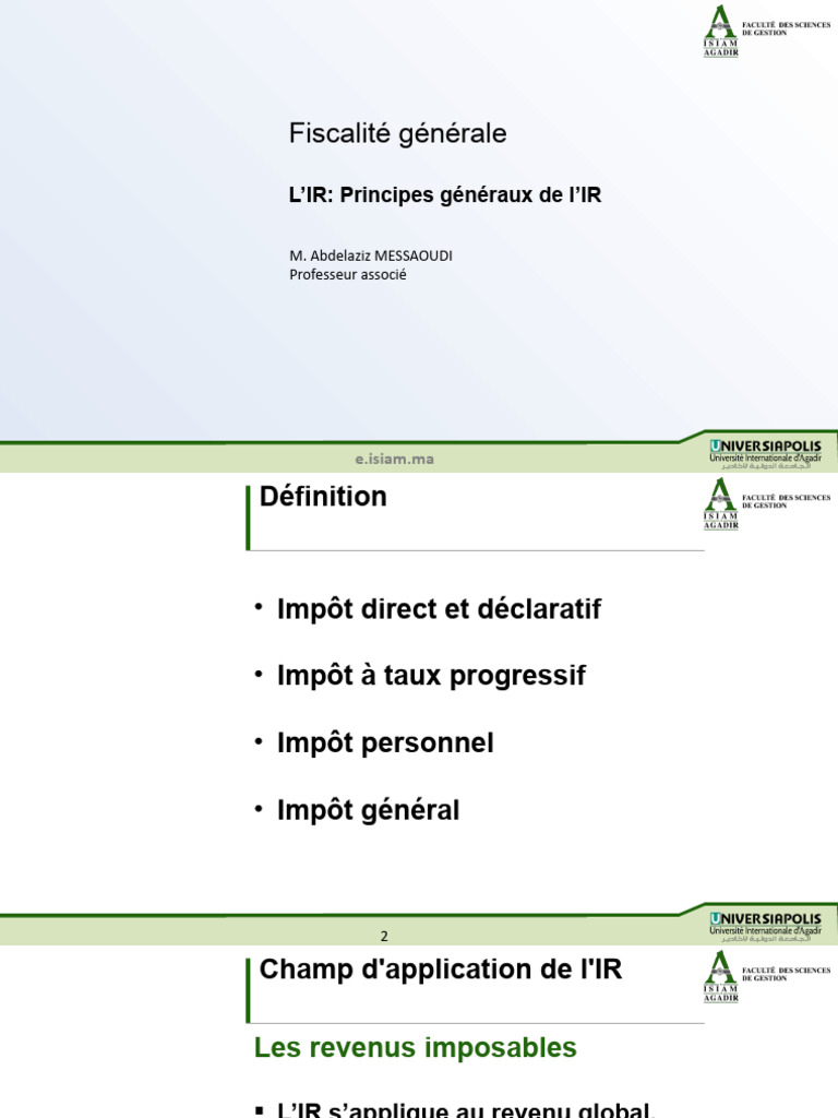 Fisc Générale 2 | PDF