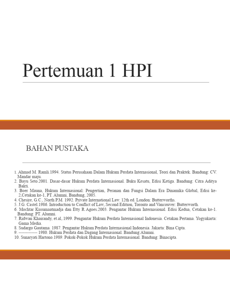 Hpi Pertemuan 1 | PDF | Hukum