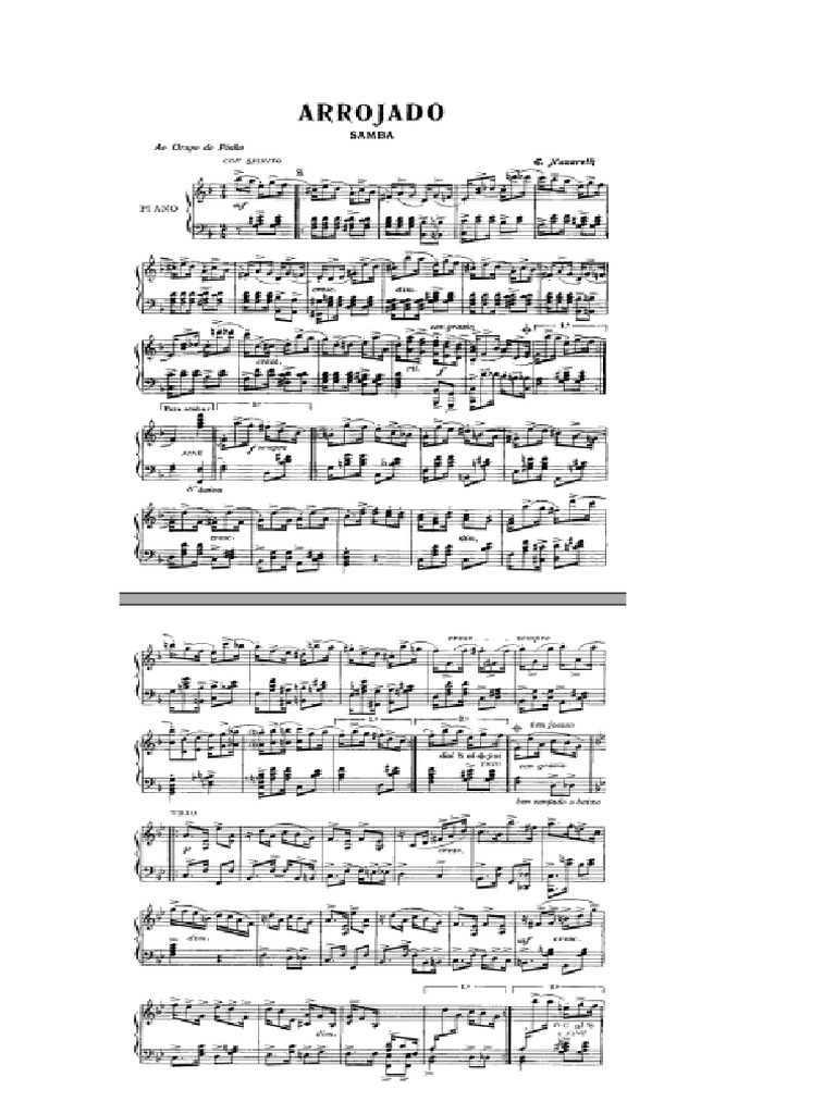 Arrojado de Ernesto Nazareth | PDF