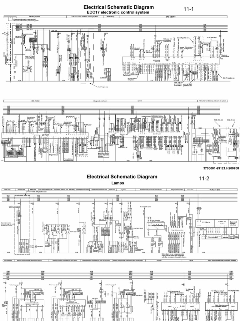 Electrical Diagram Dongfeng DFH3310 | PDF