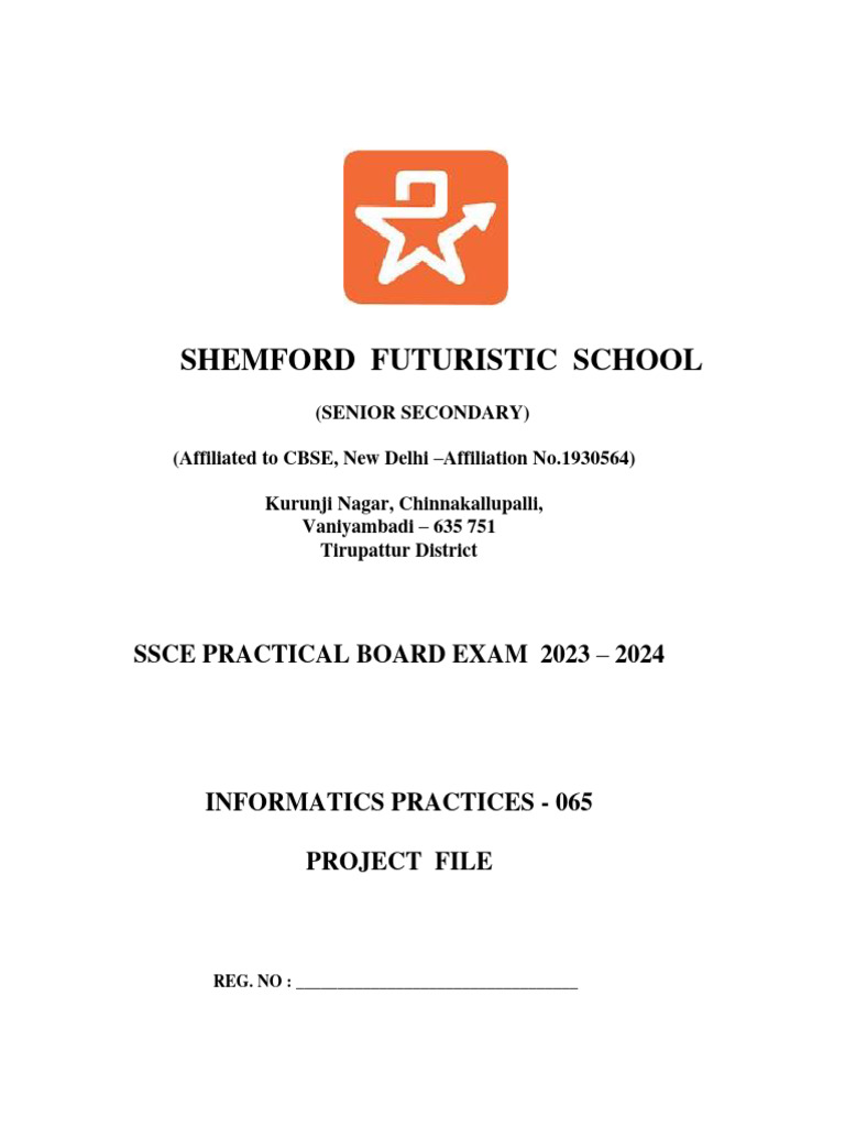 SSCE Practical Project File 2023-24 | PDF | Vocational Education | Educational Stages