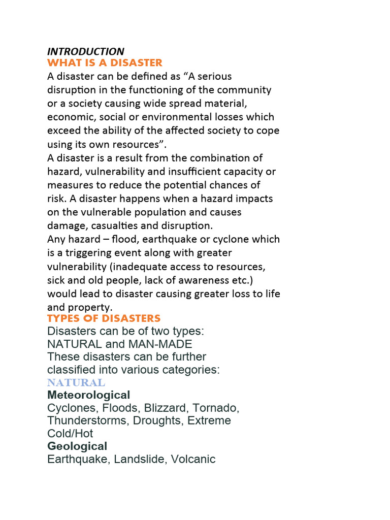 INTRODUCTION | PDF | Natural Disasters | Flood