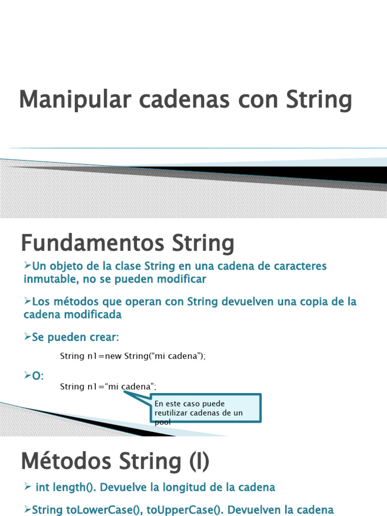 Presentacion Cadenas String | PDF