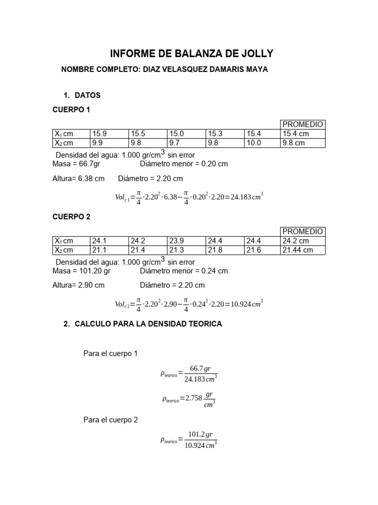 Informe de Balanza de Jolly Dmdv. | PDF