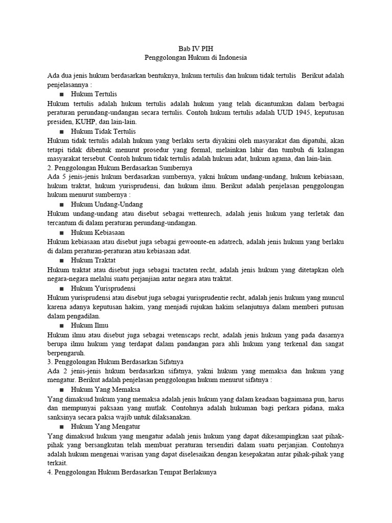PIH Bab IV | PDF | Hukum
