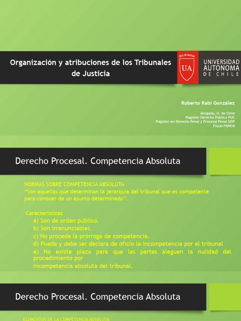 Competencia Absoluta en Tribunales | PDF | Política | Derecho
