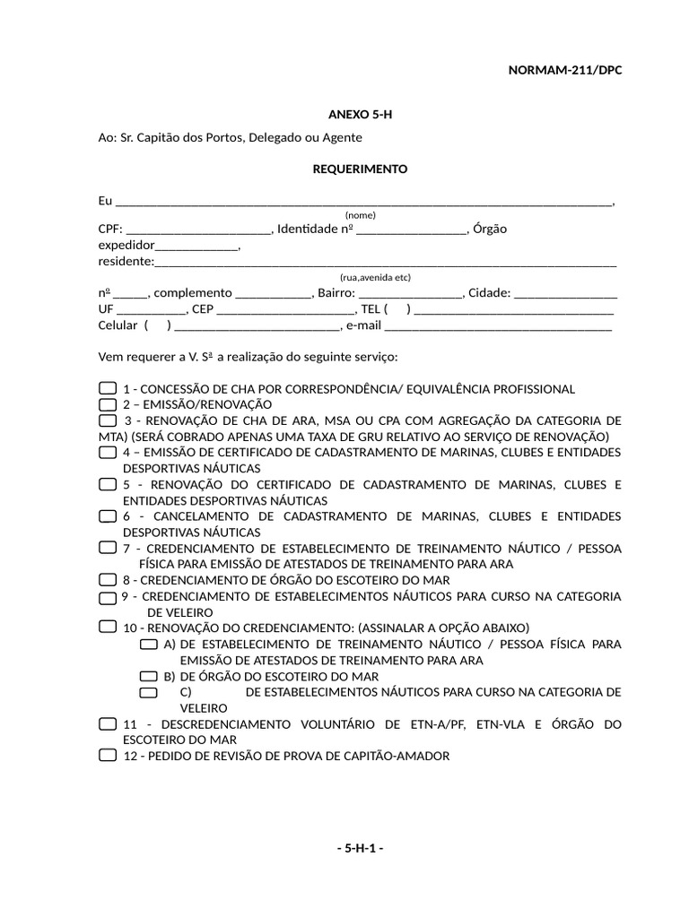 1 Anexo 5-H - Normam-211 | PDF