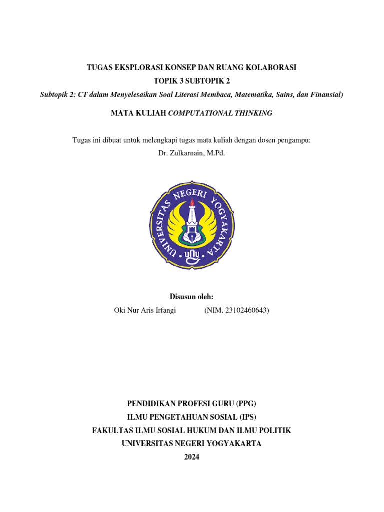 Eksplorasi Konsep - Ruang Kolaborasi - CT Topik 3 Subtopik 2 - OKI NUR ...