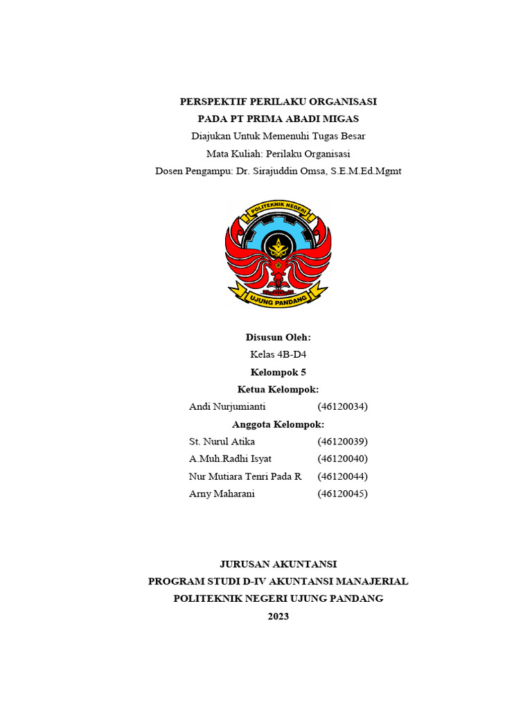 Perilaku Organisasi di PT Prima Abadi Migas | PDF | Karier & Perkembangan