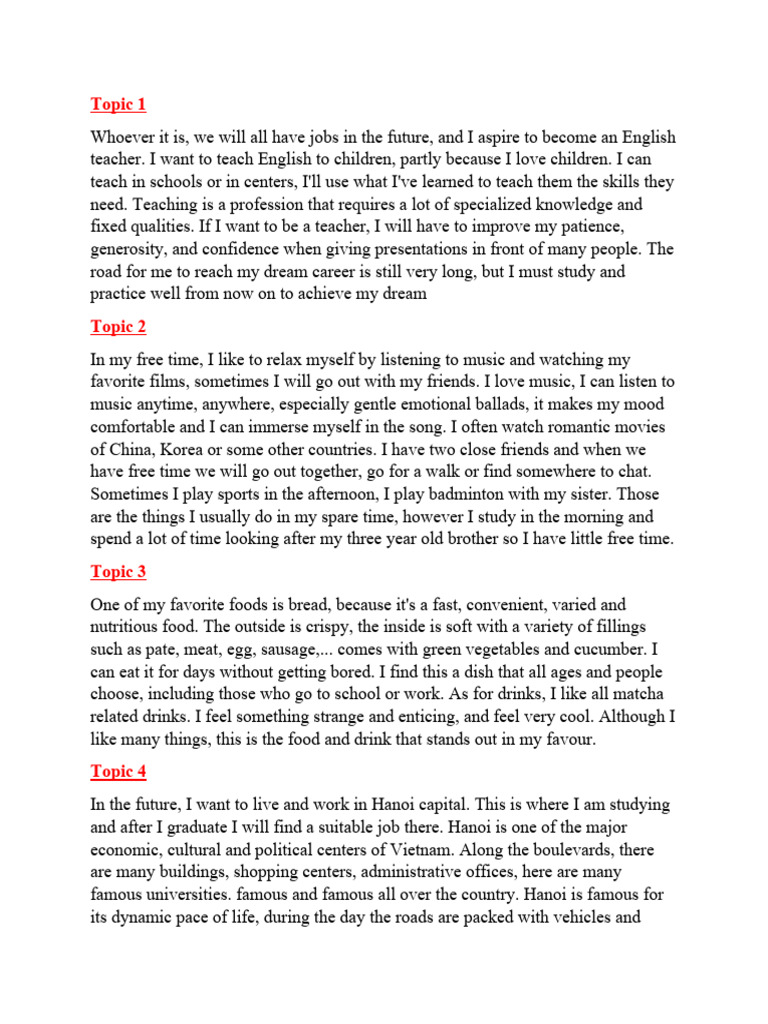 TOPIC | PDF | Wellness