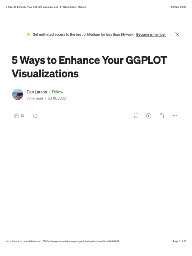 5 Ways To Enhance Your GGPLOT Visualizations | PDF | Computers