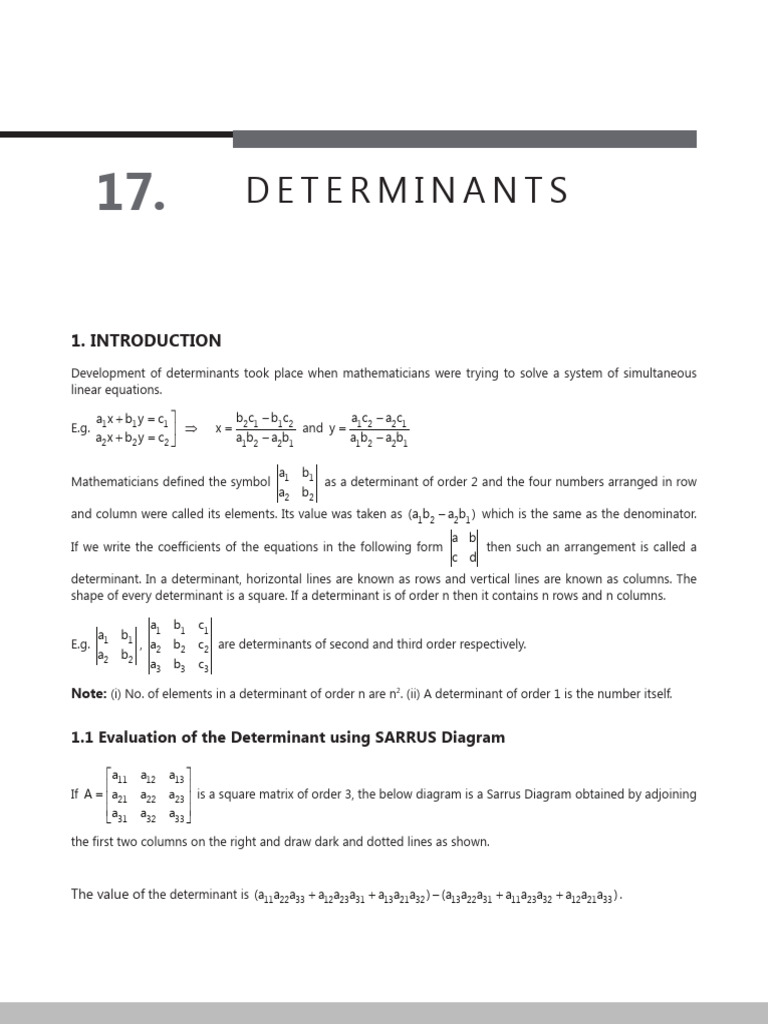 2 DeterminantsTheory | PDF | Determinant | Matrix (Mathematics)