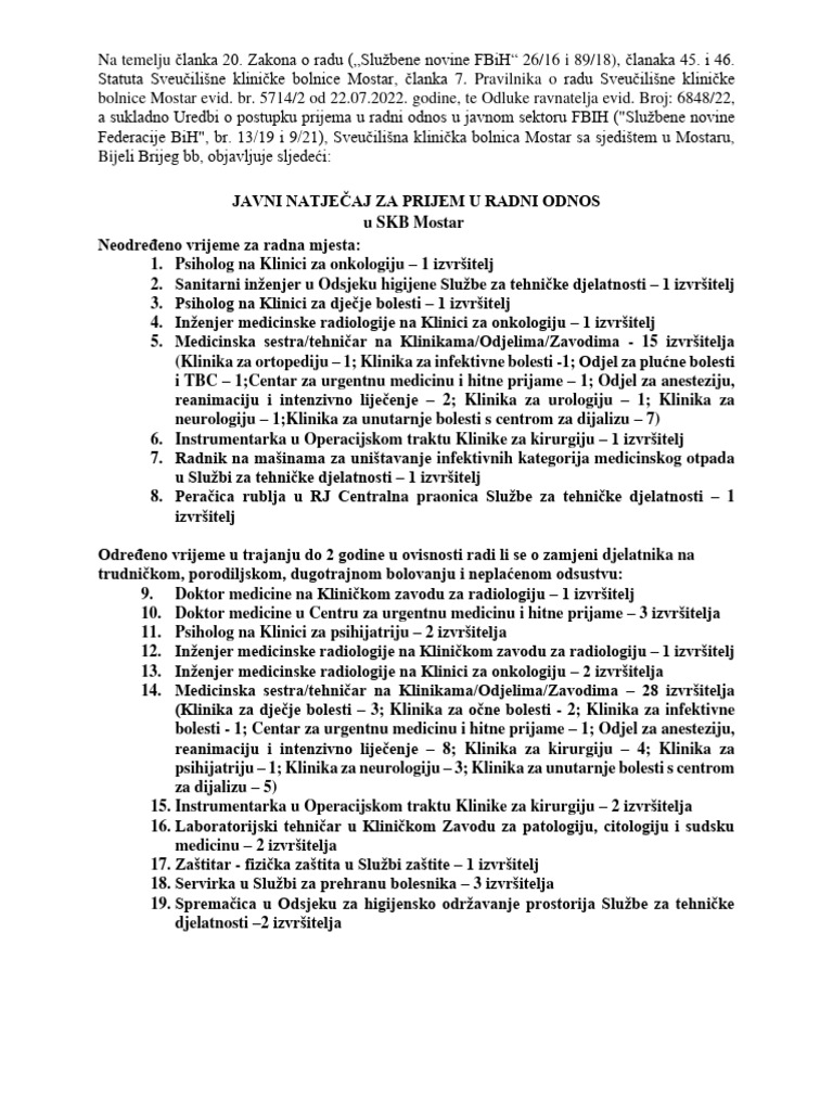 Natjecaj-20 09 2022 PDF | PDF