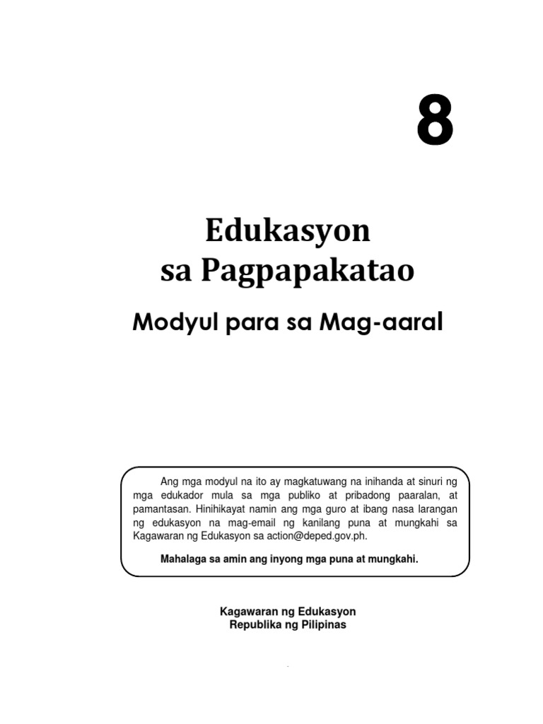 Grade8 ESP K-12 Learner's Module-1 PDF | PDF
