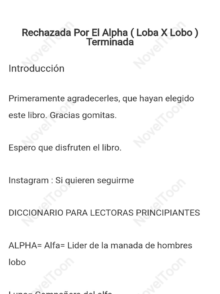 Rechazada Por El Alpha (Loba X Lobo) Terminada PDF | PDF
