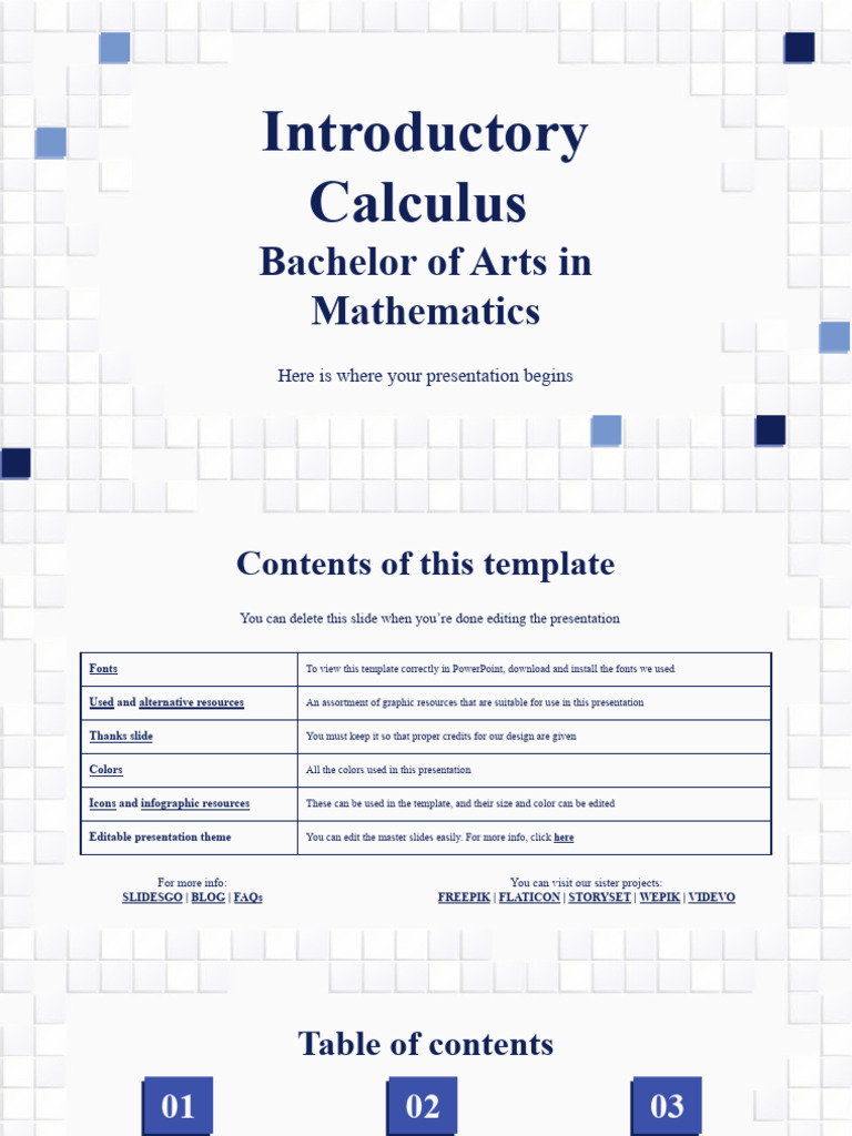 Introductory Calculus - Bachelor of Arts in Mathematics by Slidesgo ...
