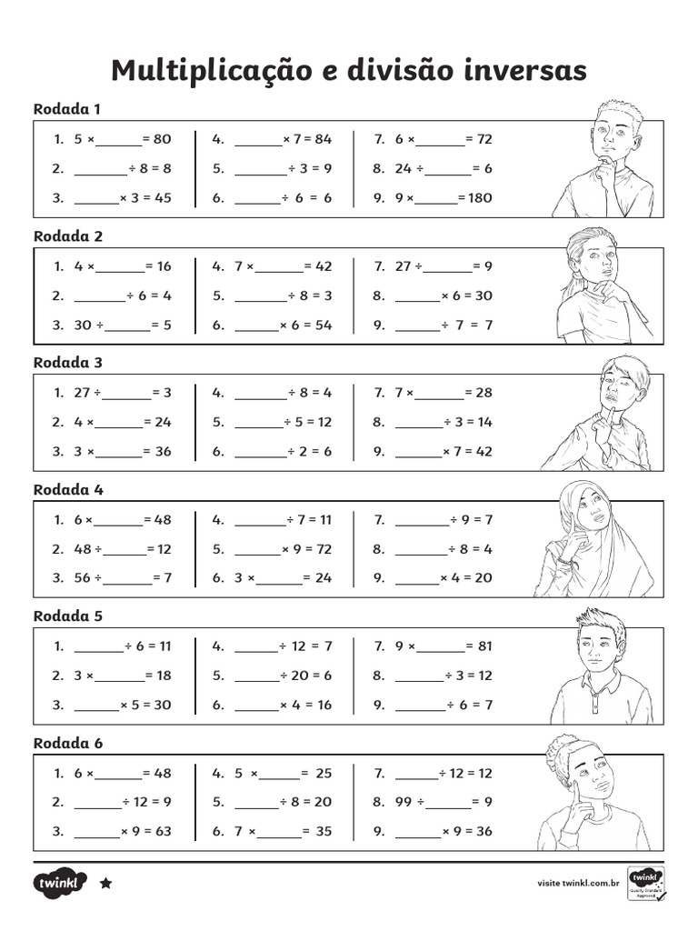 BR M 1642534074 Atividades de Multiplicacao e Divisao - Ver - 1 | PDF