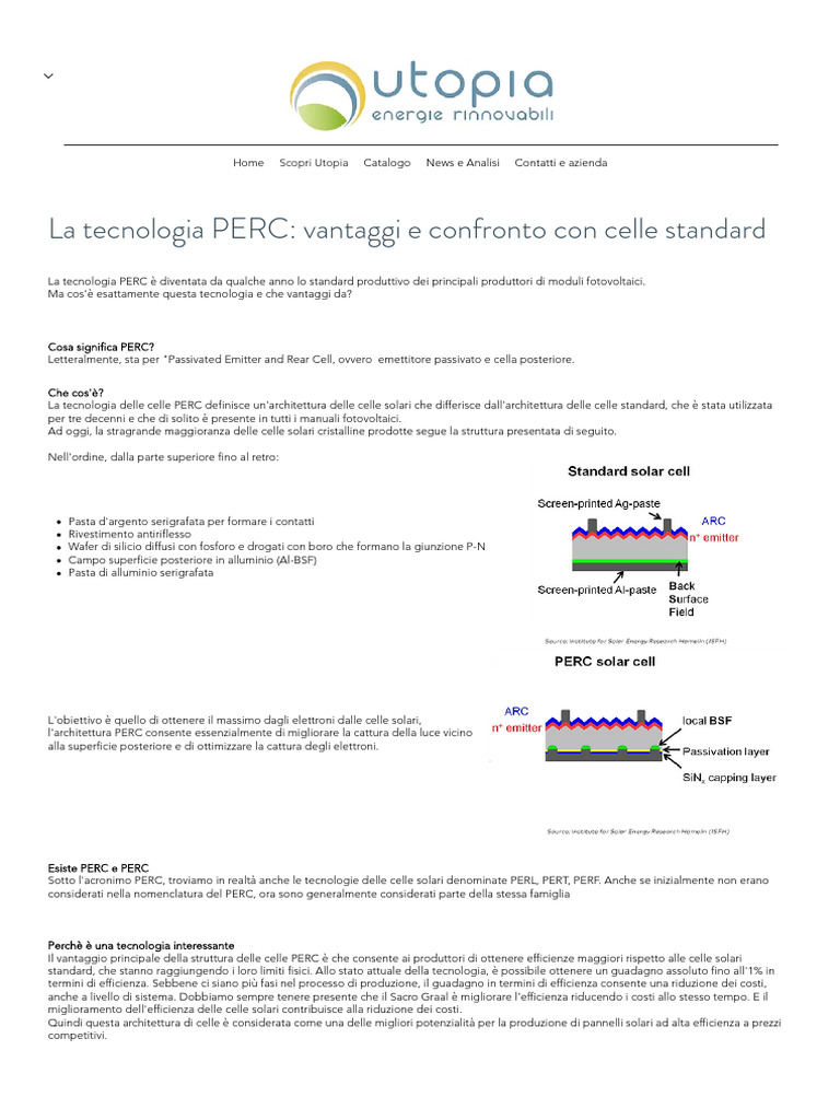 La Tecnologia PERC - Utopia | PDF