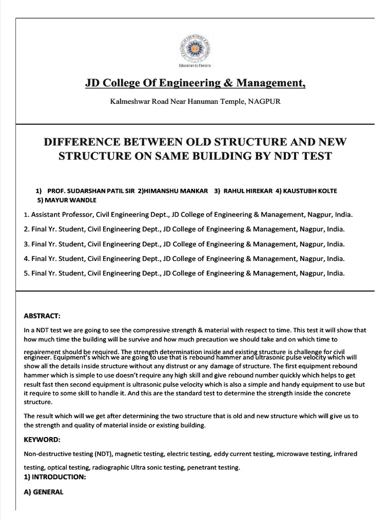 PDF Difference Between Old Structure and New Structure On Same Building ...