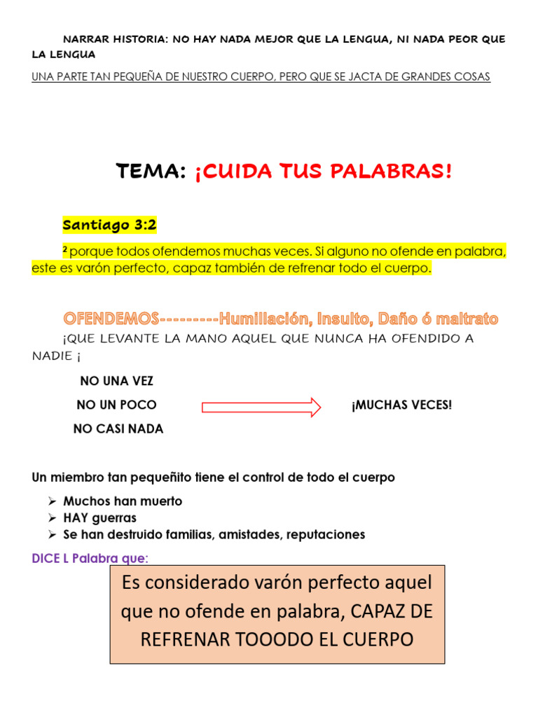 Cuida Tus Palabras | PDF