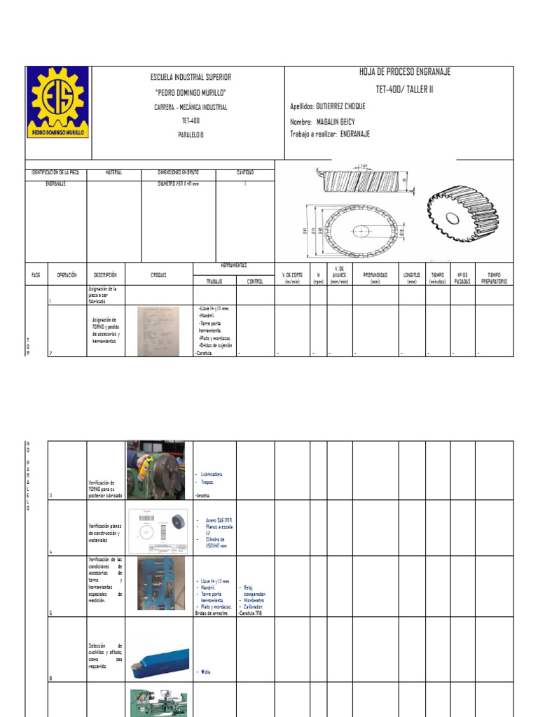 ENGRANAJE | PDF | Engranaje | Equipo