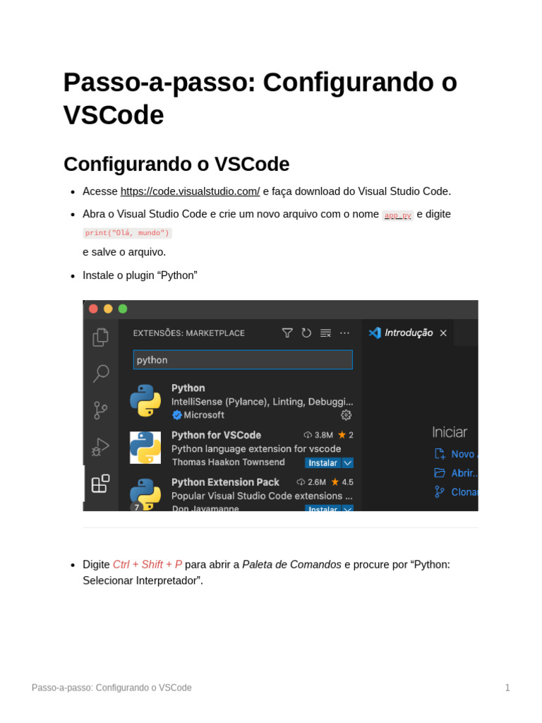 Passo A Passo Configurando O Vscode Pdf 4811