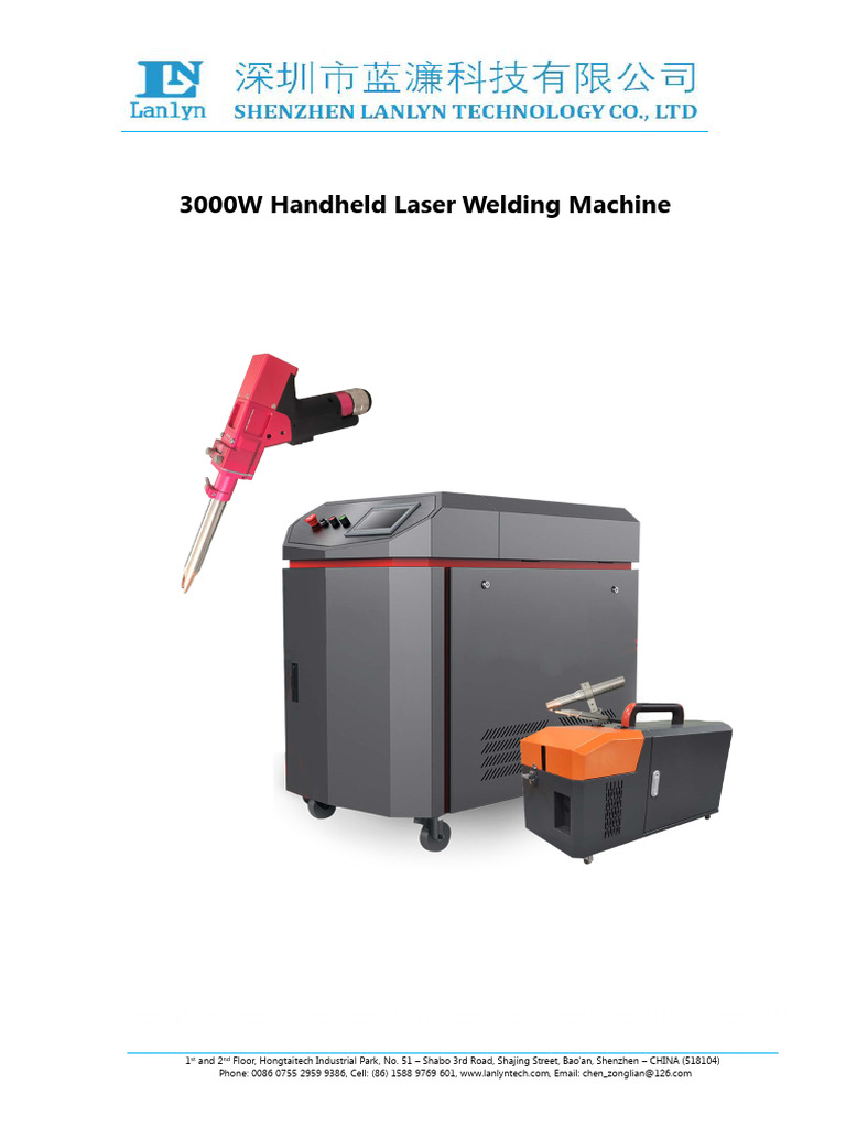 LN-3000W Handheld Laser Welding Machine With Double Wire Feeder | PDF