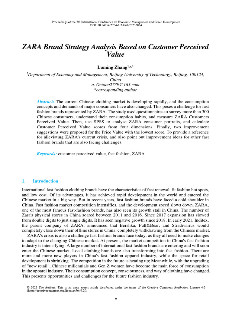 ZARA's Brand Strategy and Customer Value Analysis | PDF | Brand | Fashion