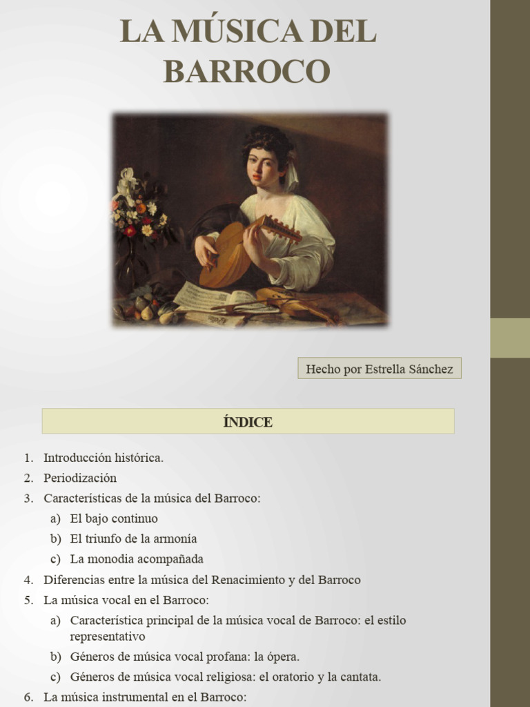La Mc3basica en El Barroco | PDF