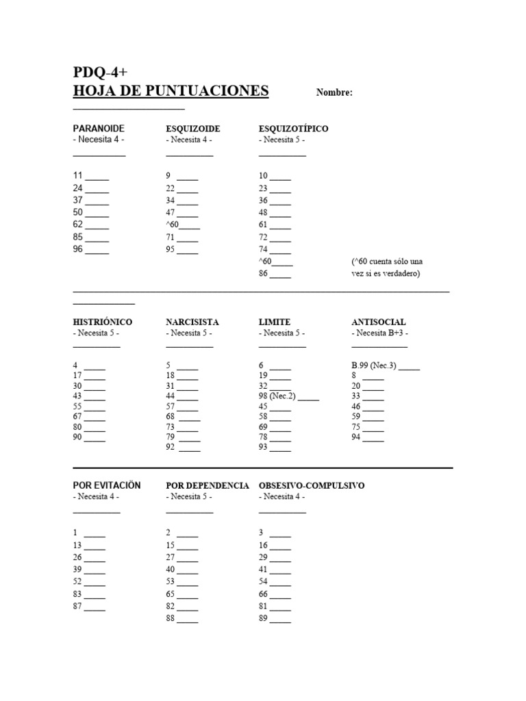 Hoja-de-Respuestas-Pdq Imprimir | PDF