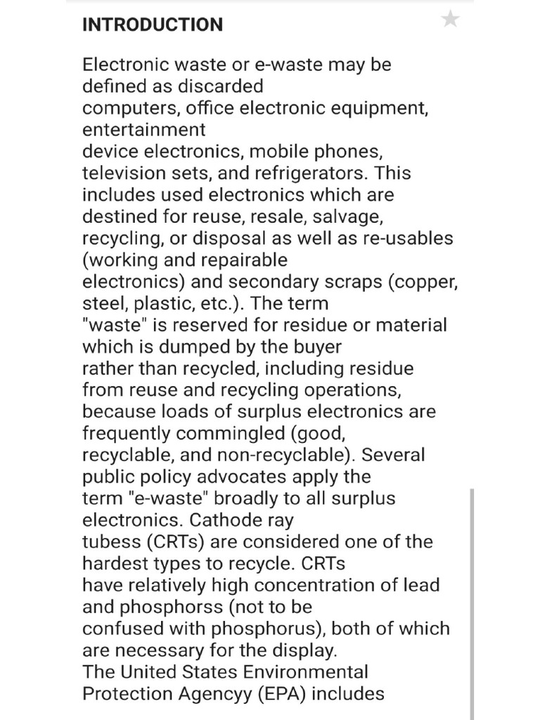 E-Waste Management | PDF