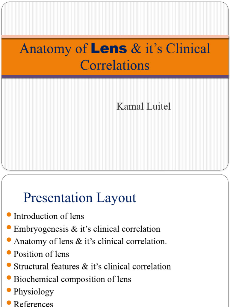 Anatomy of Lens | PDF