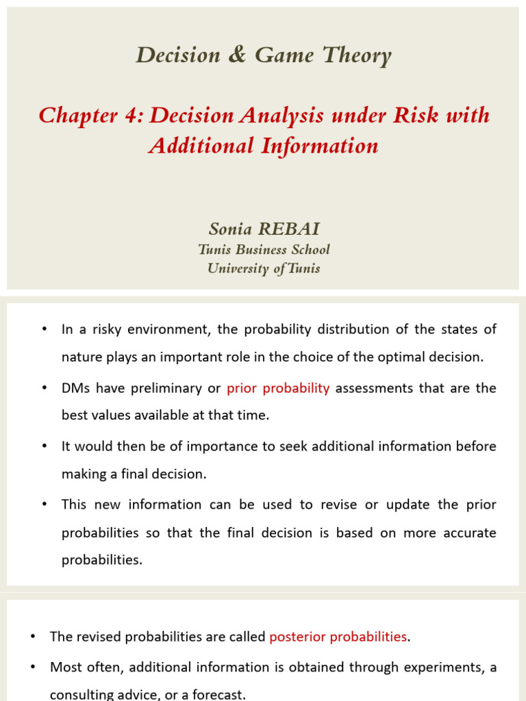 Chapter 4 Decision With Sample Experimentation | PDF
