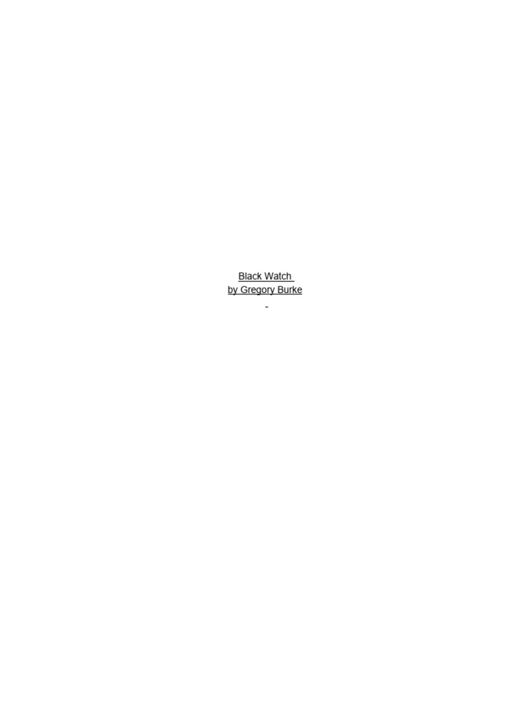 Black Watch - Script Cut | PDF