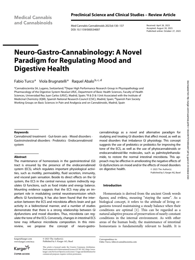 Neuro-Gastro-Cannabinology: A Novel Paradigm For Regulating Mood and ...
