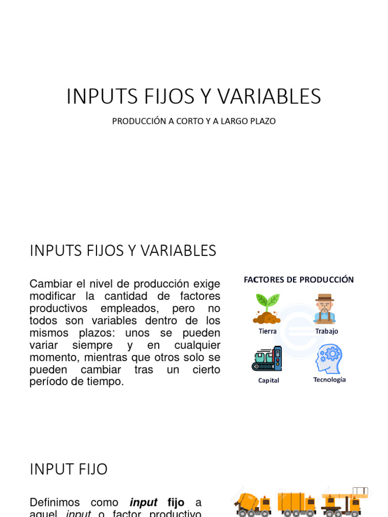 Inputs Fijos y Variables | PDF Inputs Fijos y Variables | PDF