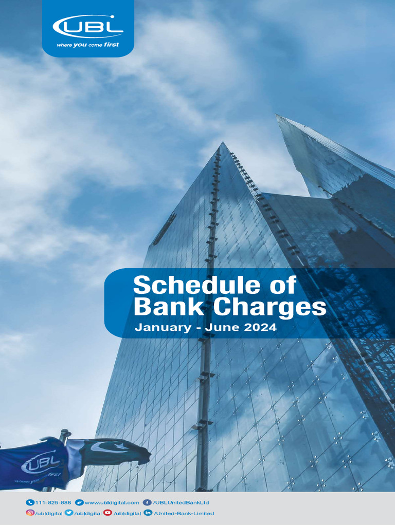 Schedule of Charges 2024 January To June | PDF