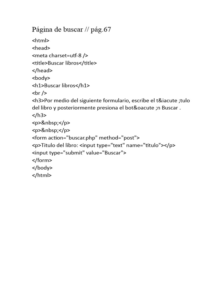 Codigos HTML y PHP - Ofimática | PDF