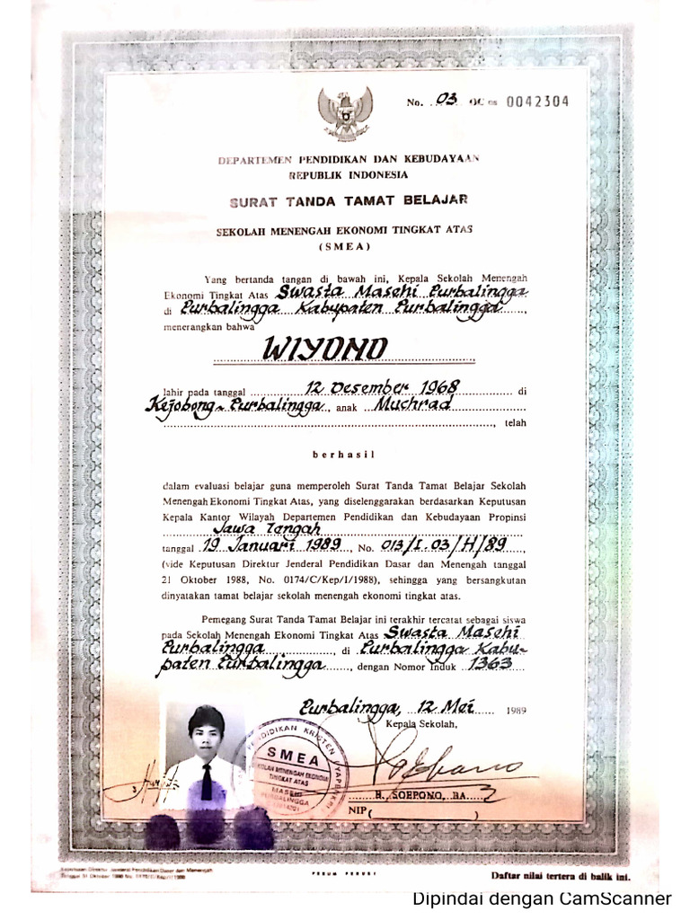 31. Contoh STTB | PDF