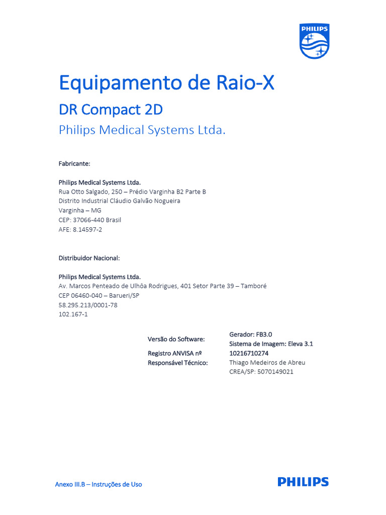 Manual DR Compact 2D | PDF | Raio X | Relâmpago