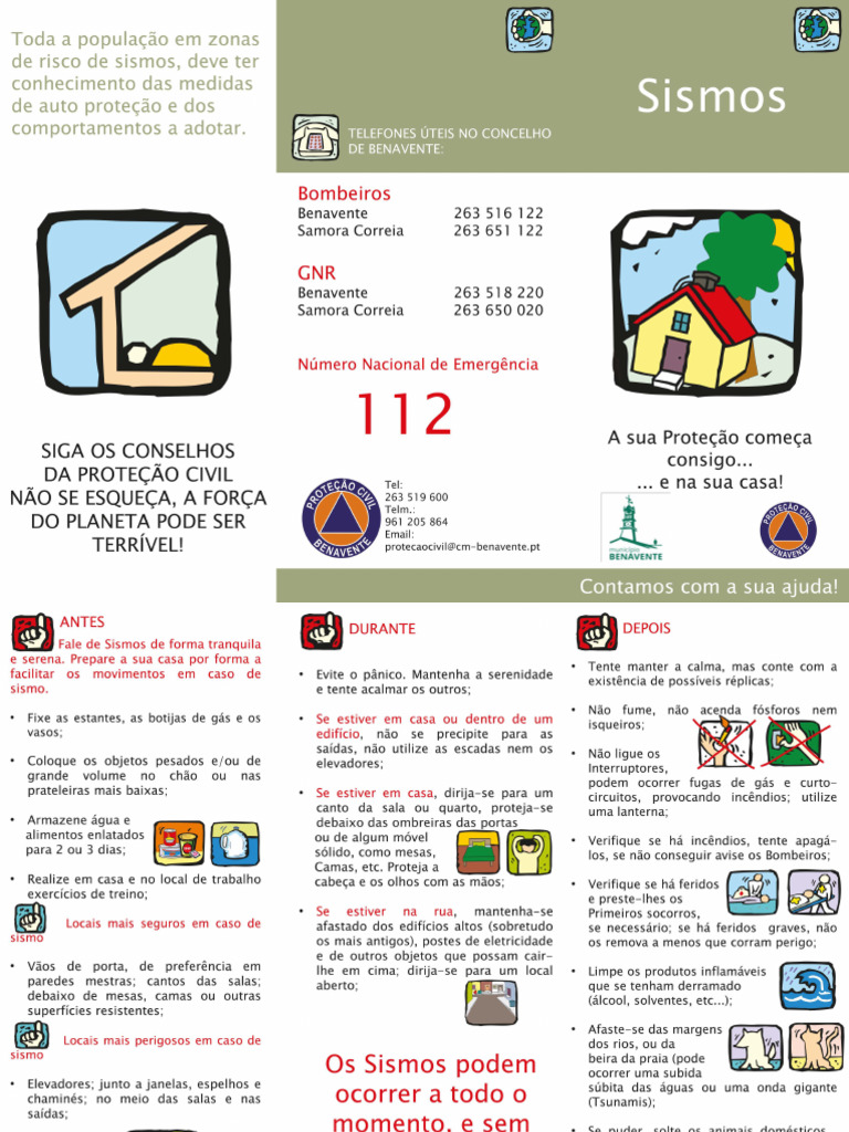 Folheto Sismos | PDF