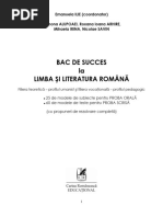 Model SUBIECT II Rezolvat BAC Romana | PDF