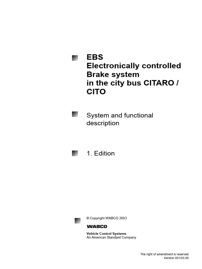 EBS Citaro-Cito | PDF | Anti Lock Braking System | Brake
