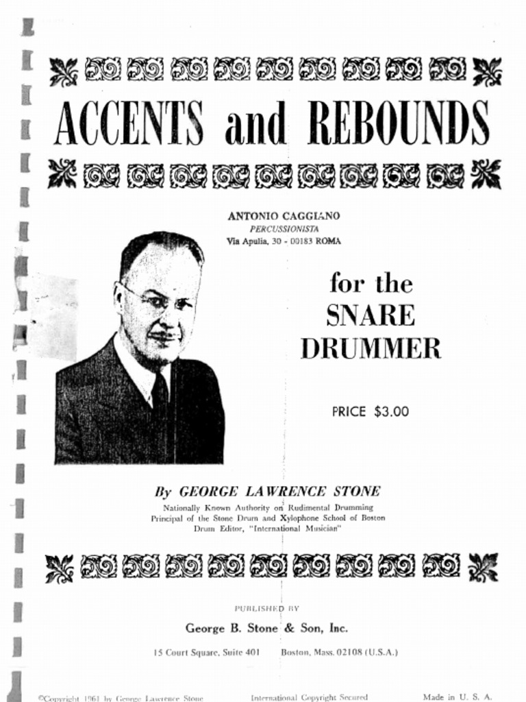 G. LAWRENCE STONE - Accents - Rebounds For The Modern Drummer | PDF ...