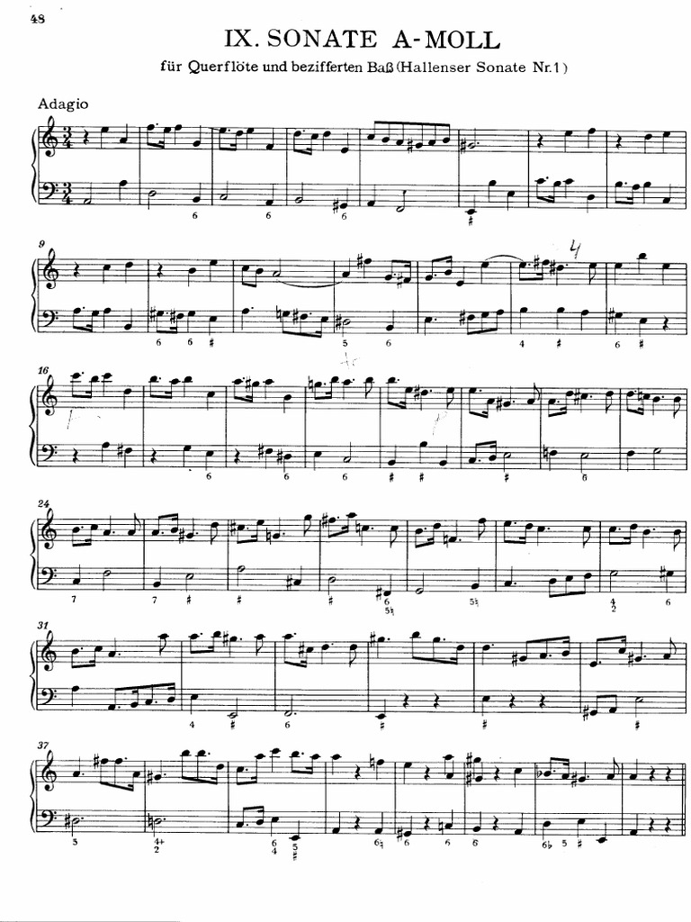 Haendel - Sonata A M - Flute Part | PDF