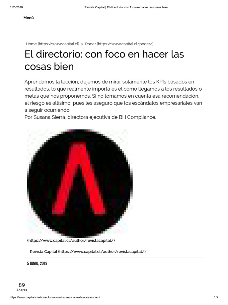 Revista Capital - El Directorio - Con Foco en Hacer Las Cosas Bien | PDF