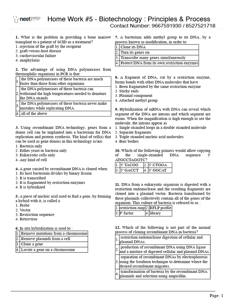 Home Work #5 - Biotechnology - Principles & Process | PDF | Plasmid ... Home Work #5 - Biotechnology - Principles & Process | PDF | Plasmid ...