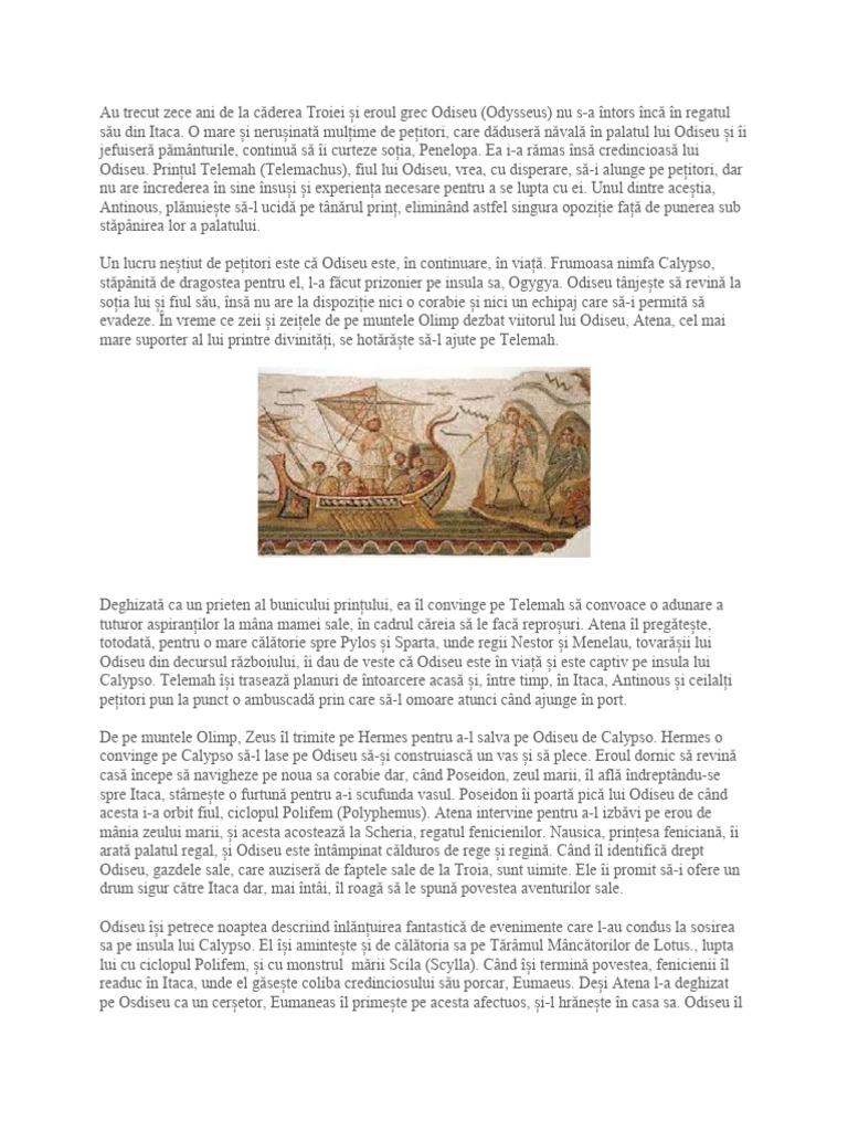 Odiseea Rezumat | PDF